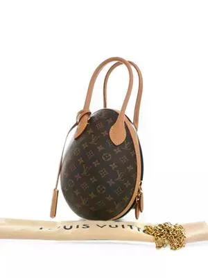 LOUIS VUITTON 2021-2026 Monogram And Calfskin Egg Bag Satchel