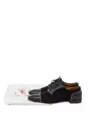 CHRISTIAN LOUBOUTIN Leather And Suede Spiked Oxford Shoes