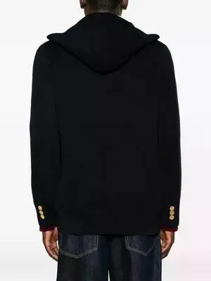 Sacai Hooded Gold-tone Button Blazer