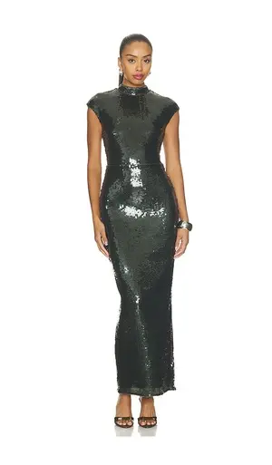 ROTATE BY BIRGER CHRISTENSEN Sequins Maxi Train Dress In . Also
