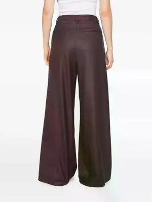 Eric Bompard Pleated Twill Palazzo Pants