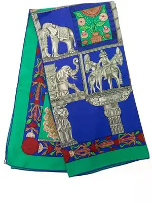 Hermès 1990-2015 Torana Silk Scarf 90 Scarves - Blue