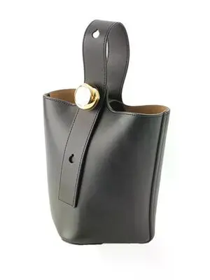 Loewe 2010-2026 Mini Calfskin Pebble Bucket Bag Satchel - Black