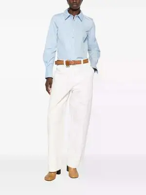 I BLUES Button-down Long-sleeve Shirt - Blue