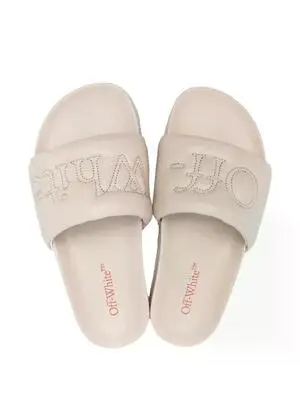 Off-White Bookish Sponge Logo-embroidered Slides