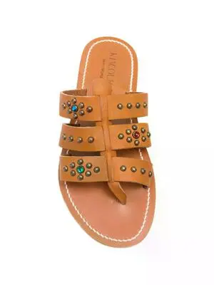K.JACQUES Studded Caged Sandals