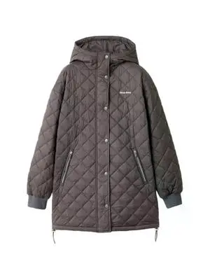 Miu Miu Quilted Technical Pongé Down Jacket