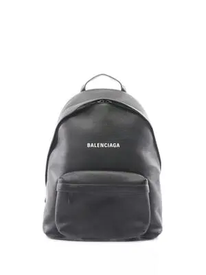 Balenciaga Leather Backpack - Black