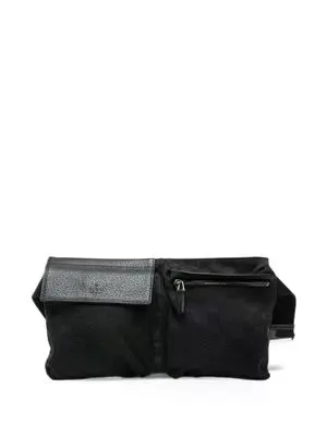 Gucci 2000-2015 Gg Canvas Double Pocket Belt Bag - Black