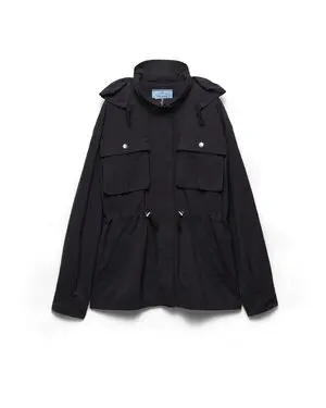 Prada Technical Fabric Parka With Hood