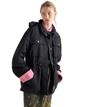 Prada Technical Fabric Parka With Hood