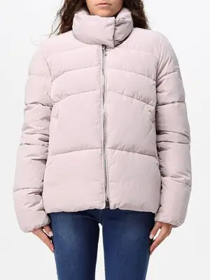 Pinko Short Water-repellent Quilted Nylon Down Jacket With High Neck - Violet