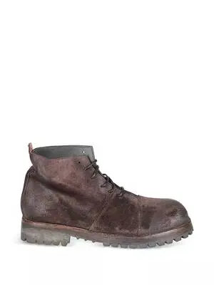 Moma Dark Suede Lace-up Boots - Brown