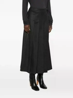P.a.r.o.s.h Pleated Buckle-fastening Maxi Skirt