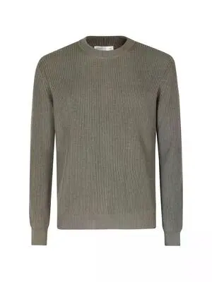 ROBERTO COLLINA Ribbed-knit Crew-neck Sweater - Green