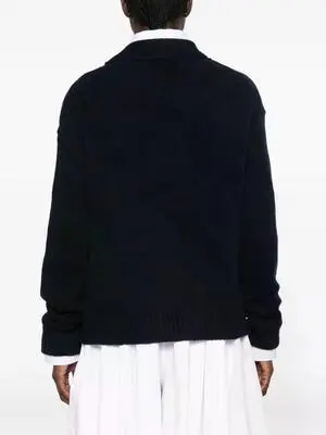JIL SANDER Asymmetric Ribbed-knit Cardigan