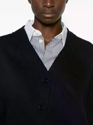 JIL SANDER Asymmetric Ribbed-knit Cardigan