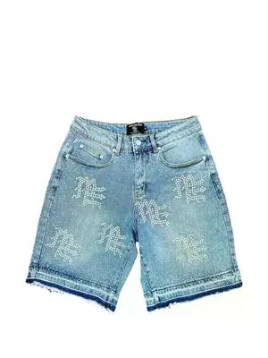 Mixed Emotion Me Rhinestone-embellished Denim Shorts