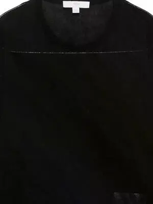 Malo Fine Knit Contrast Stitch Top
