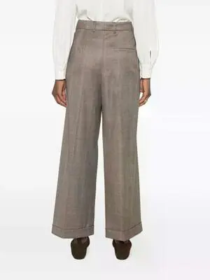 ROSSI Nevin Check-pattern Wide-leg Trousers