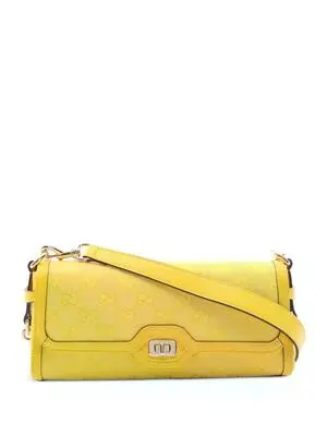 Gucci 2010s Luce Gg Canvas Shoulder Bag - Yellow