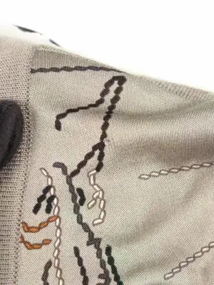 Hermès V-neck Colour-block Cardigan
