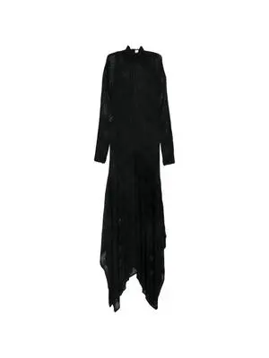 Zimmermann Asymmetric Pointelle-knit Maxi Dress - Black