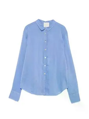 FORTE_FORTE Button-up Long-sleeve Shirt - Blue
