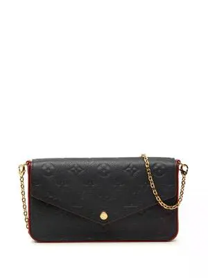 LOUIS VUITTON Monogram Empreinte Pochette Felicie Crossbody Bag - Black