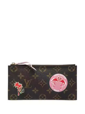 LOUIS VUITTON Monogram World Tour Pochette Felicie Zippered Insert Pouch - Brown