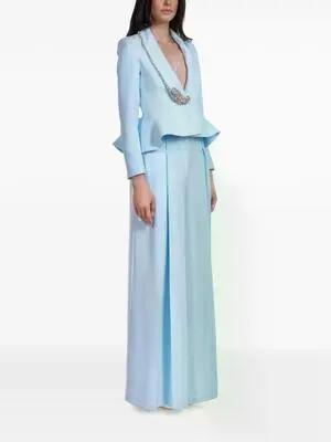 ARAFTU Crystal Embellished Peplum Suit