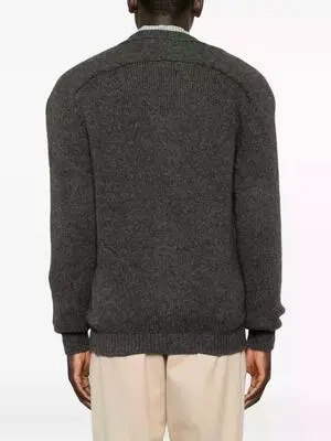 SCAGLIONE Ribbed-knit V-neck Cardigan