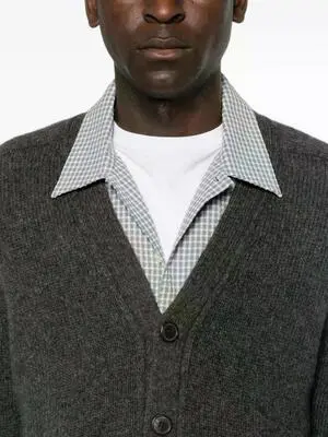 SCAGLIONE Ribbed-knit V-neck Cardigan