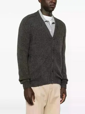 SCAGLIONE Ribbed Knit V-neck Cardigan