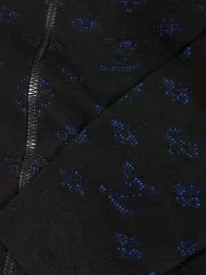 LOUIS VUITTON Monogram Pattern Zip-up Jacket - Black
