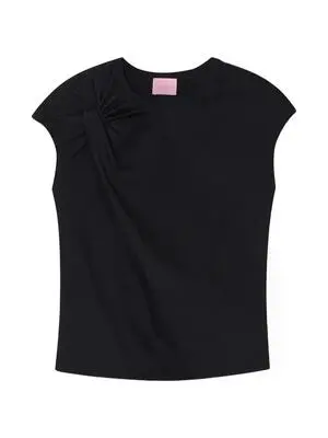Closed Knotted Detail T-shirt