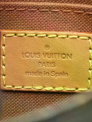LOUIS VUITTON Louis Vuitton Monogram Petite Sac Plat Handbag Brown