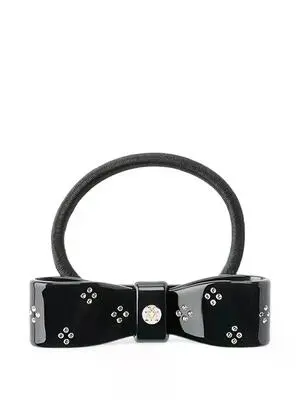 MAISON MICHEL Embellished Hair Tie - Black
