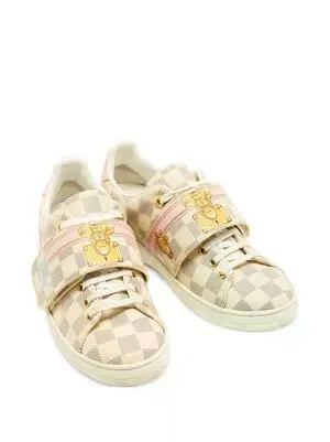 LOUIS VUITTON Frontrow Trunk-print Touch-strap Sneakers