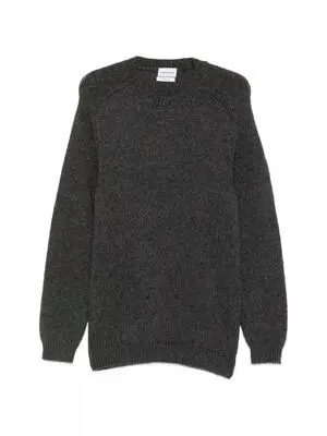 SCAGLIONE Ribbed-knit Raglan-sleeve Sweater - Grey
