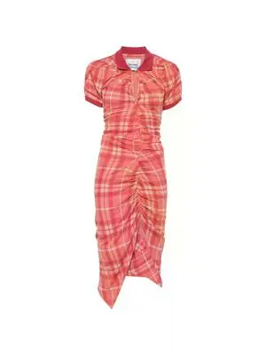 VIVIENNE WESTWOOD Tartan Asymmetric Dress - Red