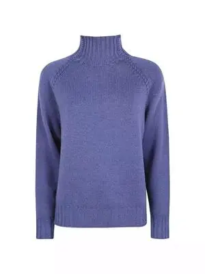 Rossopuro Cable Knit High Neck Sweater