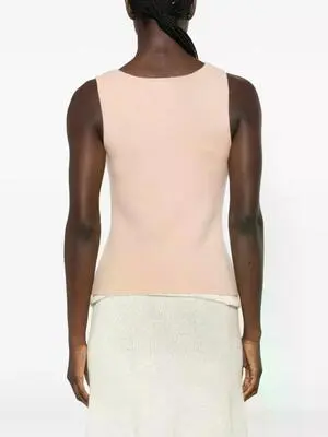 FORTE_FORTE Knitted Vest With Gold-tone Hardware - Neutrals