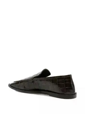 ALYSI Croc-effect Leather Loafers