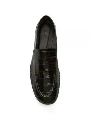 ALYSI Croc-effect Leather Loafers
