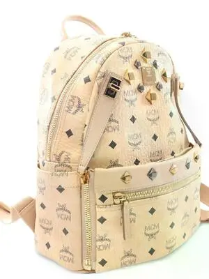 Mcm Stark Visetos Studded Backpack