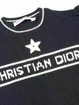 Dior Logo Knit Short Sleeve Sweater