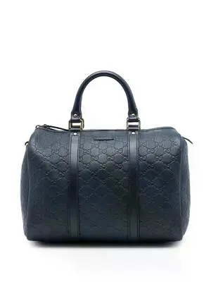 Gucci 2016-2026 Medium Guccissima Joy Boston Bag - Blue