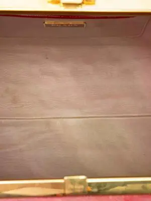 Prada Saffiano Vernice Pyramid Frame Handbag