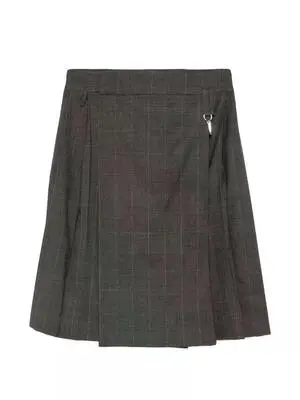 Simone Rocha Check Pattern Pleated Skirt
